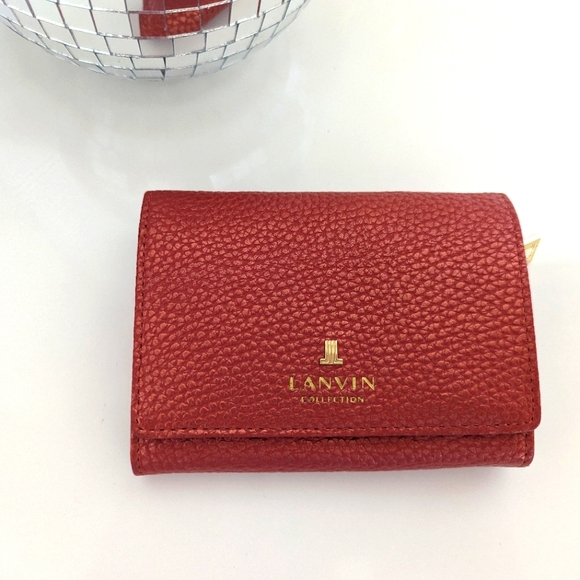 Lanvin | Bags | Lanvin Collection Leather Metallic Orange Wallet Like ...